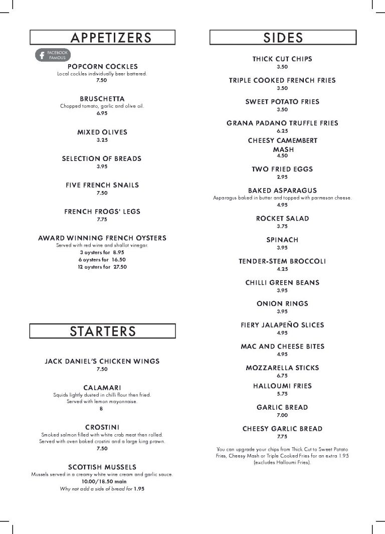 OUR NEW MENU – Relentless