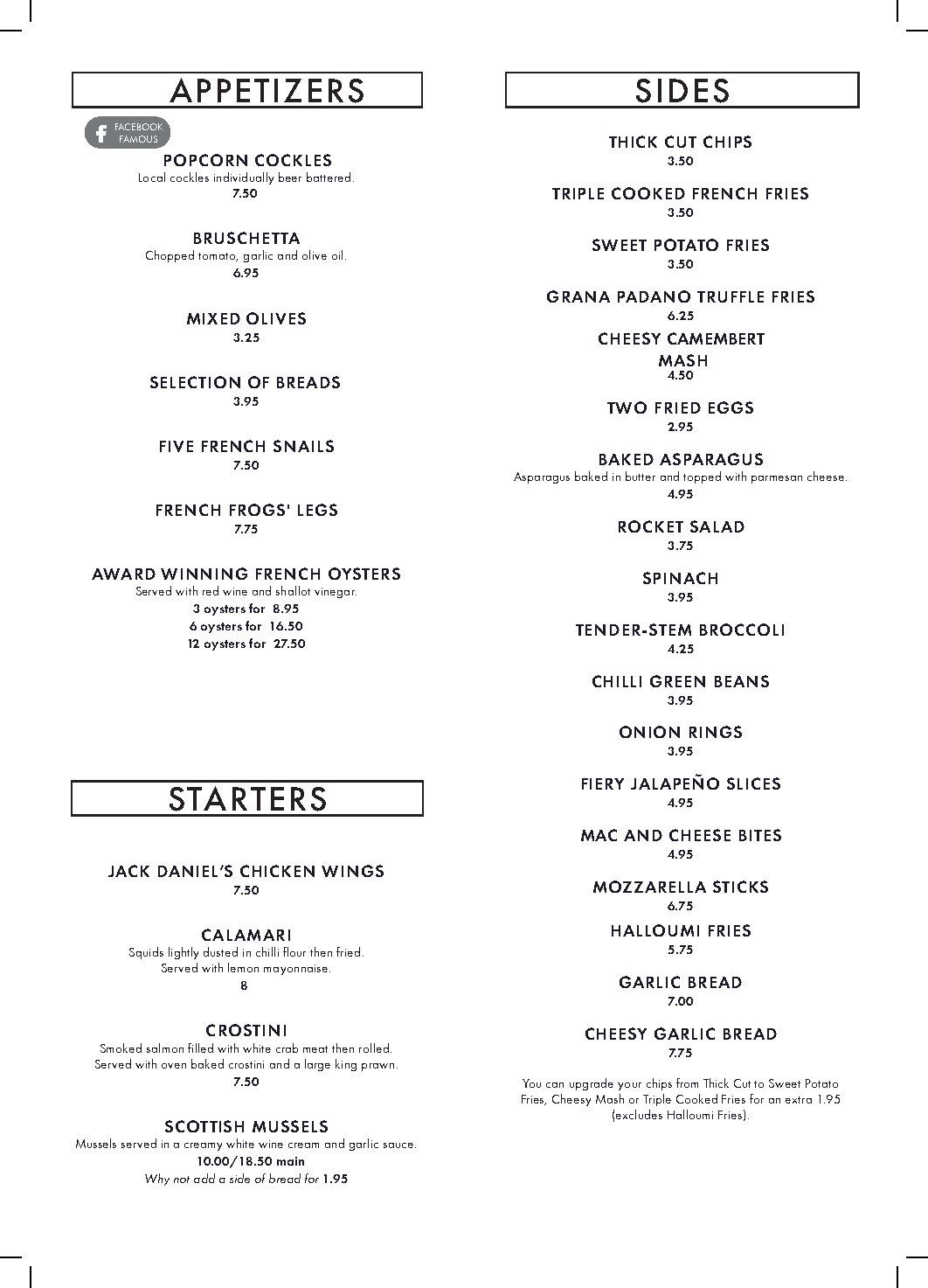 OUR NEW MENU – Relentless